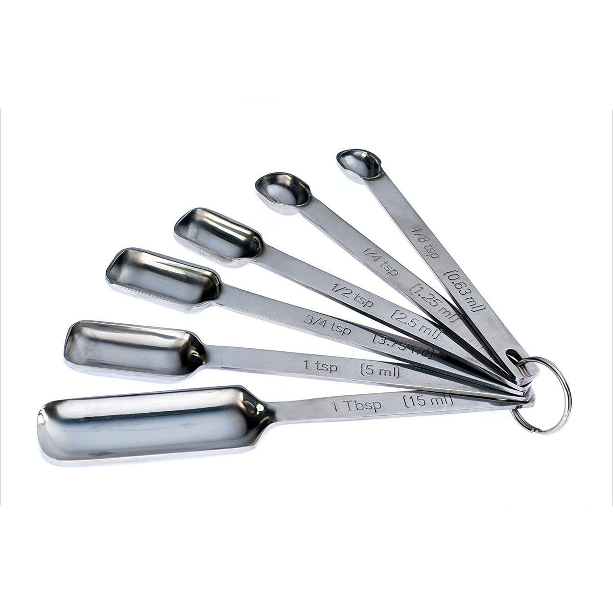 Premium Stainless Steel Measuring Spoons - Set of 6 – Vanilla Bean Kings