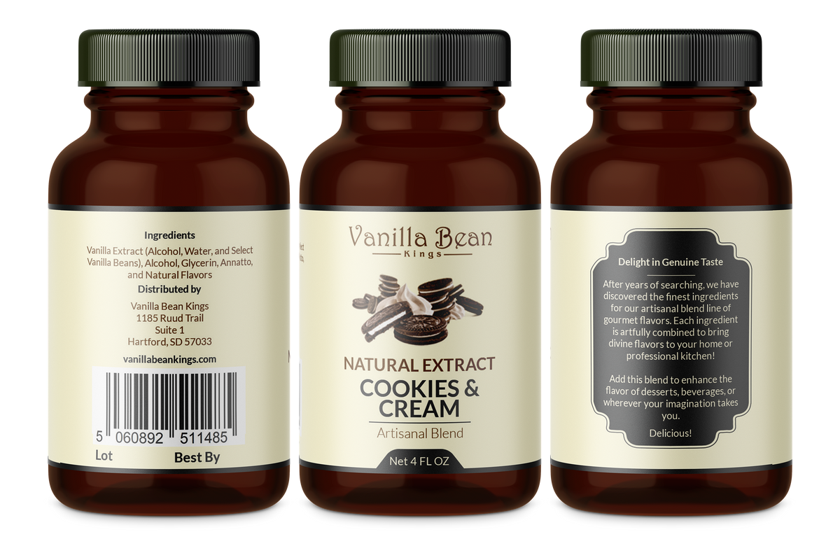 Natural Cookies & Cream Extract - 4 fl oz – Vanilla Bean Kings